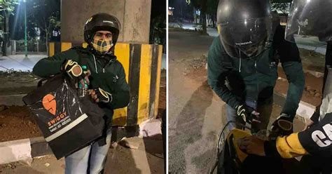 This Kind Gesture From Swiggy Delivery Guy Will Melt Your Heart Car