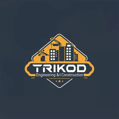 Logo Design For Trikod Engineering Construction Bold Typography With Industrial Elements Ai