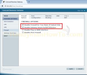 How To Configure A Comcast Business Class Static IP Address