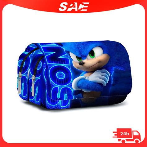 Cute T Ready Stock New Style Sonic Sonic Cross Border Pencil Case Pencil Case Elementary