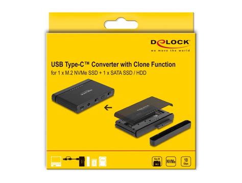 Navilock Products 64190 Delock USB Type C Converter For 1 X M 2 NVMe