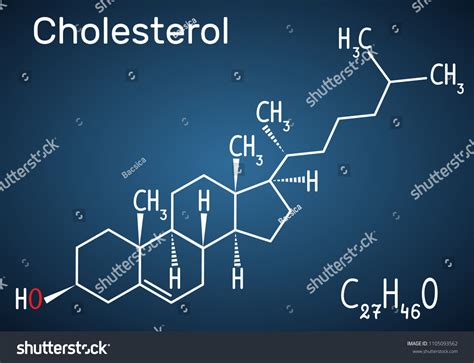 Cholesterol Molecule Structural Chemical Formula Molecule 스톡 벡터 로열티 프리 Shutterstock