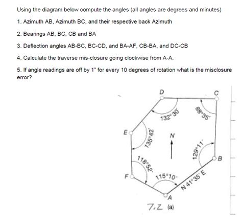 Solved Using The Diagram Below Compute The Angles All Chegg
