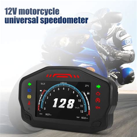 LCD Digital Speedometer For Motorcycle TFT Screen Motorcycle Odometer Gauge Tachometer Racext