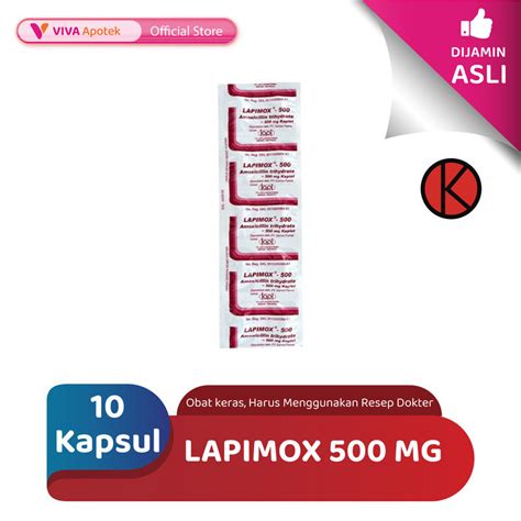 Jual Lapimox 500 Mg Amoxicillin 500 Mg Infeksi 10 Kapsul Shopee Indonesia