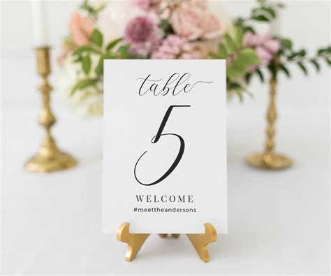 script table numbers wedding table numbers template etsy