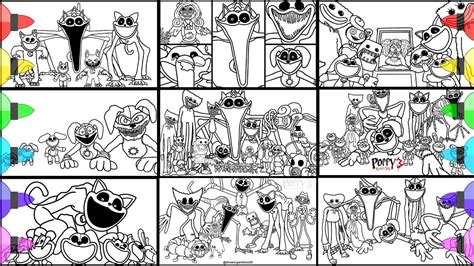 POPPY PLAYTIME CHAPTER 3 Coloring Pages How To COLOR All BOSSES And