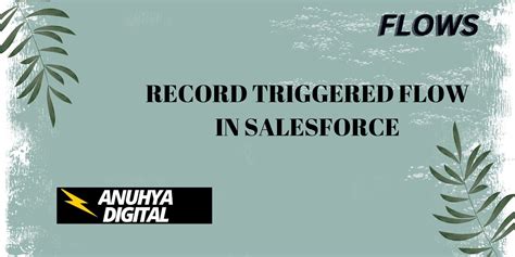 Record Triggered Flow In Salesforce Learn Salesforce With Anuhya Digital