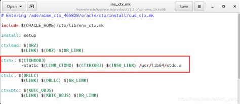 error in invoking target ‘install‘ of makefile ‘ dbhome 1 ctx lib ins