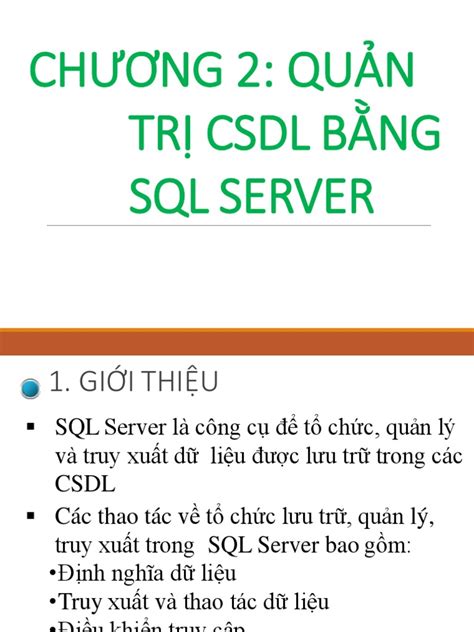 C2 Quản Trị Csdl Bằng Sql Serverpdf Pdf