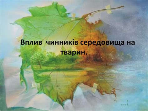 вплив чинників середовища на тварин Ppt