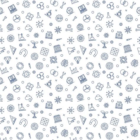 Stem Science Vector Seamless Pattern Minimal Background 12777644