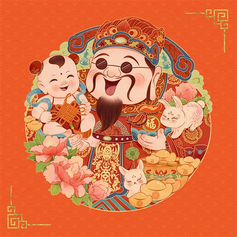 福禄寿喜财 新年ip设计洱咚晨erdongchen 站酷zcool