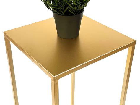 Dandibo Blumenhocker Metall Gold Eckig 70 Cm Blumenständer