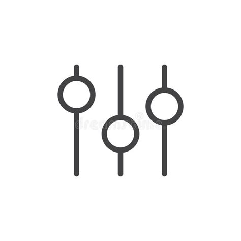 Símbolo De Diseño De Esquema Delgado De Nivel De Volumen De Sonido