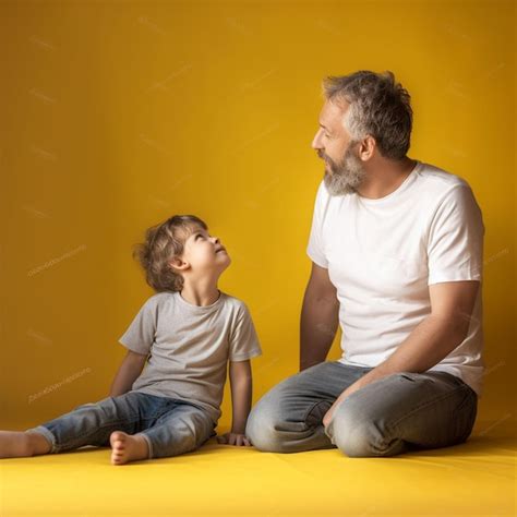 Família Amorosa Feliz Pai E Seu Filho Criança Brincando E Abraçando Ao