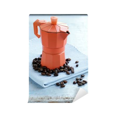 Wall Mural Still Life Of Coffee Beans And Coffee Pot Pixersuk
