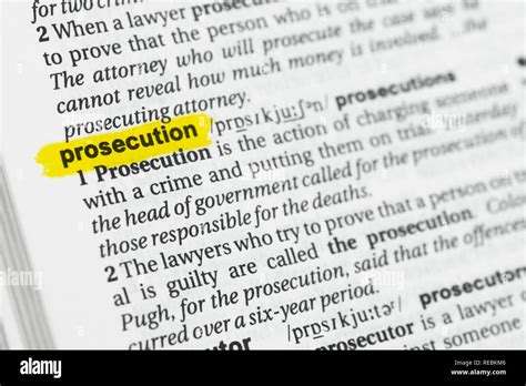 Highlighted English Word Prosecution And Its Definition At The
