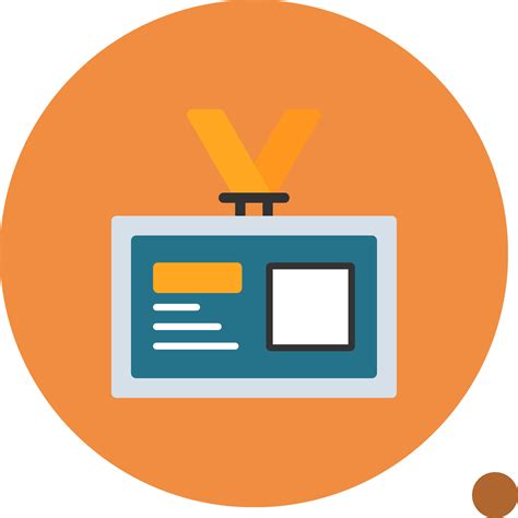 Attendee Badge Flat Shadow Icon 39505643 Vector Art At Vecteezy
