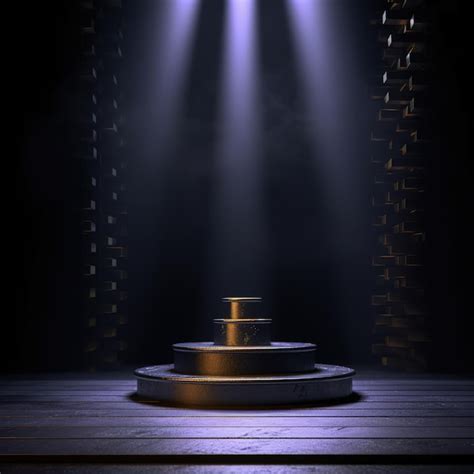 Premium Photo A Light Is Shining On A Dark Room With A Large Metal