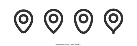 location pin icon map marker navigation stock vector royalty free