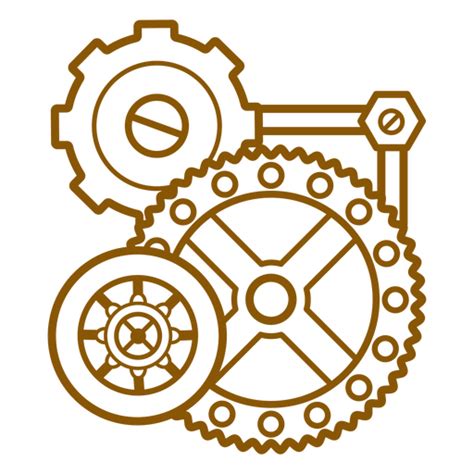 Diseño Png Y Svg De Icono De Trazo De Engranajes Para Camisetas