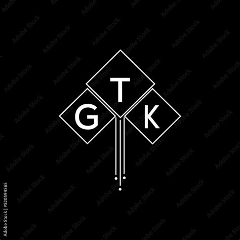 Gtk Letter Logo Design With White Background In Illustrator Gtk Vector