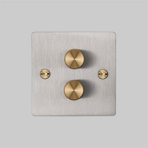 2g Dimmer Steel Brass Urbanloft