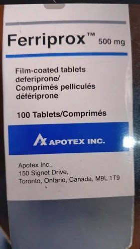 Ferriprox 500 Mg 100 Tablets At ₹ 22900 Box Cenforce 100 In Jaipur