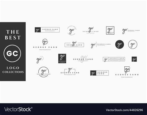 Initial Letter Gc G Logo Handwriting Signature Vector Image