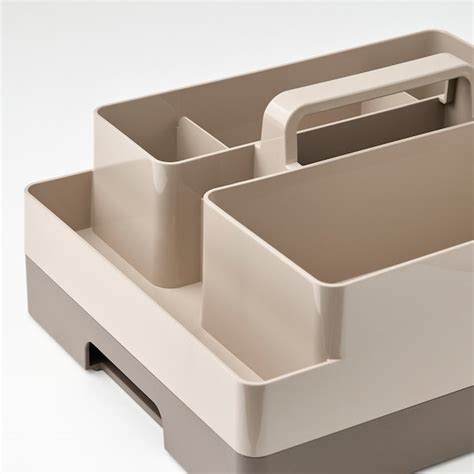 Kuggis Desk Organiser Set 2 Pieces Grey Beige Dark Grey Beige