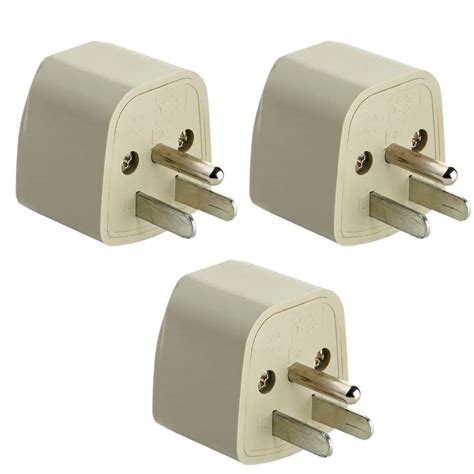 Hi Plasst Pack Of 1 Us Travel Adapter Converter 3 Pin Type B Plug