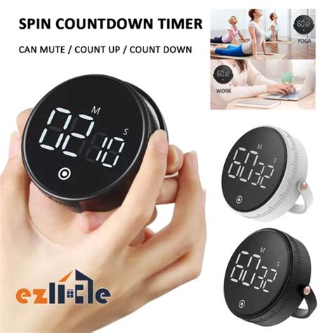 Timer Rotation Countdown Kitchen Magnetic Alarm Clock Digital Smart