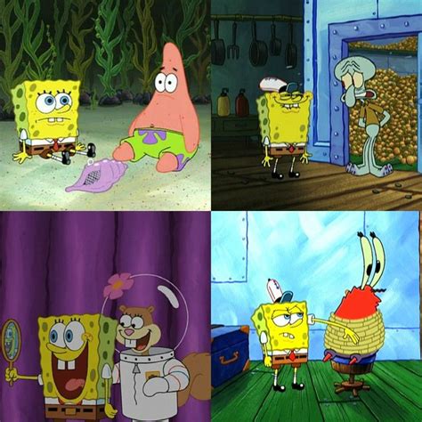 Spongebob Patrick Squidward Mr Krabs Sandy