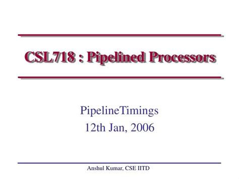 Ppt Csl Pipelined Processors Powerpoint Presentation Free