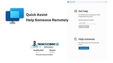 Quick Assist Remote Windows 10 Home Tech Support How To Remotely