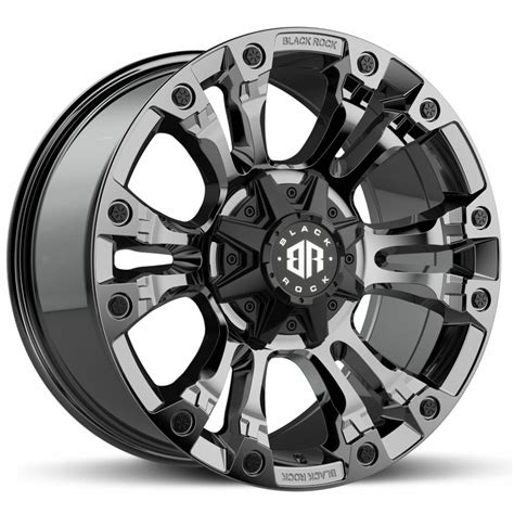 Black Rock Forcer Black Chrome 20x9 5x120 Wheel Cnc Wheels