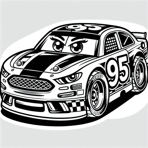 Lightning Mcqueen Face Coloring Pages