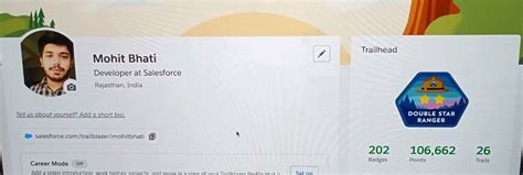 Mohit Bhati On Linkedin Ranger Salesforcecertified Trailblazercommunity Trailhead…