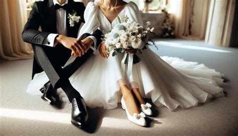 Premium Photo Elegant Wedding Portrait Of Bride And Groom