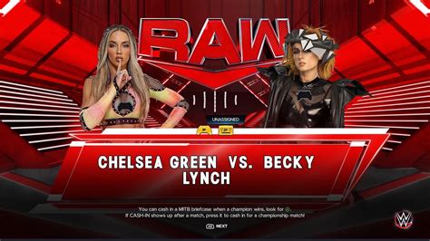 Chelsea Green Vs Becky Lynch Monday Night Raw 03 WWE 2k23 Universe Mode YouTube