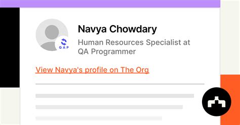 Navya Chowdary Human Resources Specialist At Qa Programmer The Org