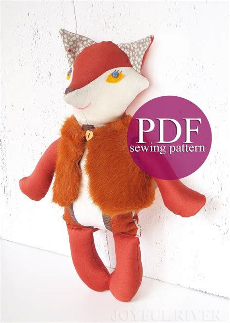 Fox Sewing Pattern Pdf Fox Doll Sewing Tutorial Stuffed Toy Fox Diy