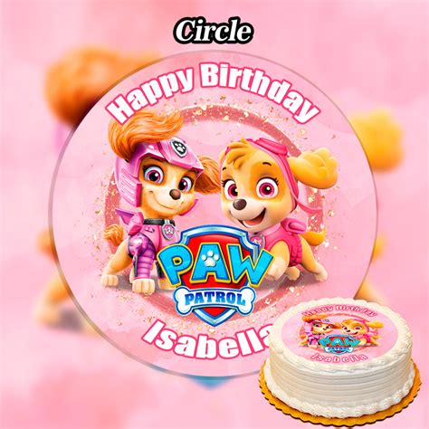 Edible Paw Patrol Cake Topper Personalised Edible Printed Toppers