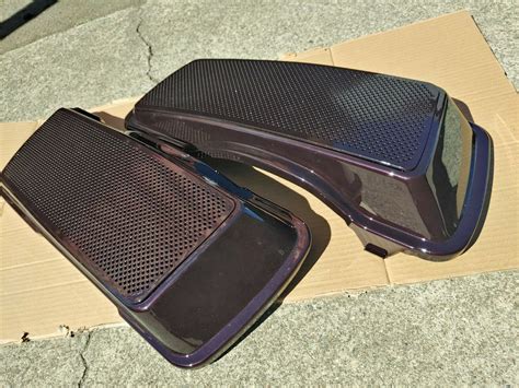 Black Cherry Dual 6 X 9 Speaker Lids For Harley Touring Saddlebags 199