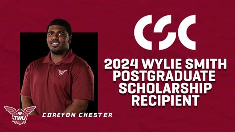 Coreyon Chester Named Recipient Of 2024 Csc Wylie Smith Postgraduate