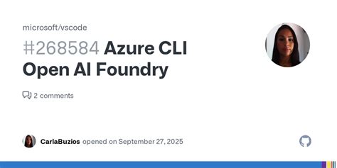 Azure Cli Open Ai Foundry · Issue 268584 · Microsoftvscode · Github