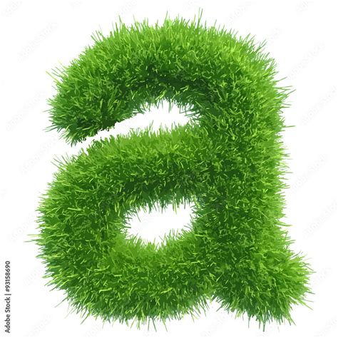Vector Small Grass Letter A On White Background Stock Vector Adobe Stock