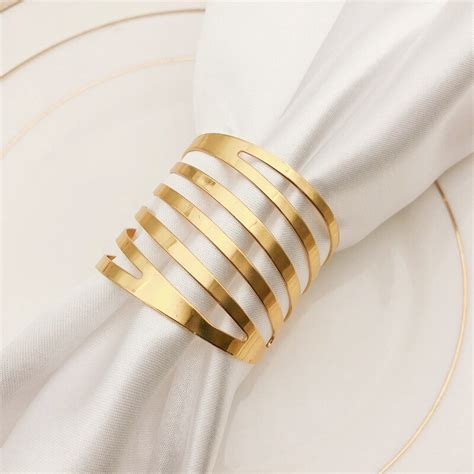 10pcs Hotel Napkin Ring Napkin Holder Metal Napkin Grandado