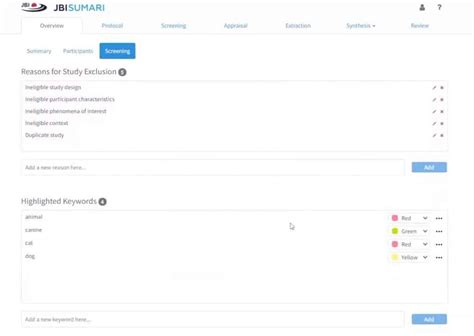 نرم‌افزار سیستماتیک رویوی Sumari یابش؛ جستجوی دانش